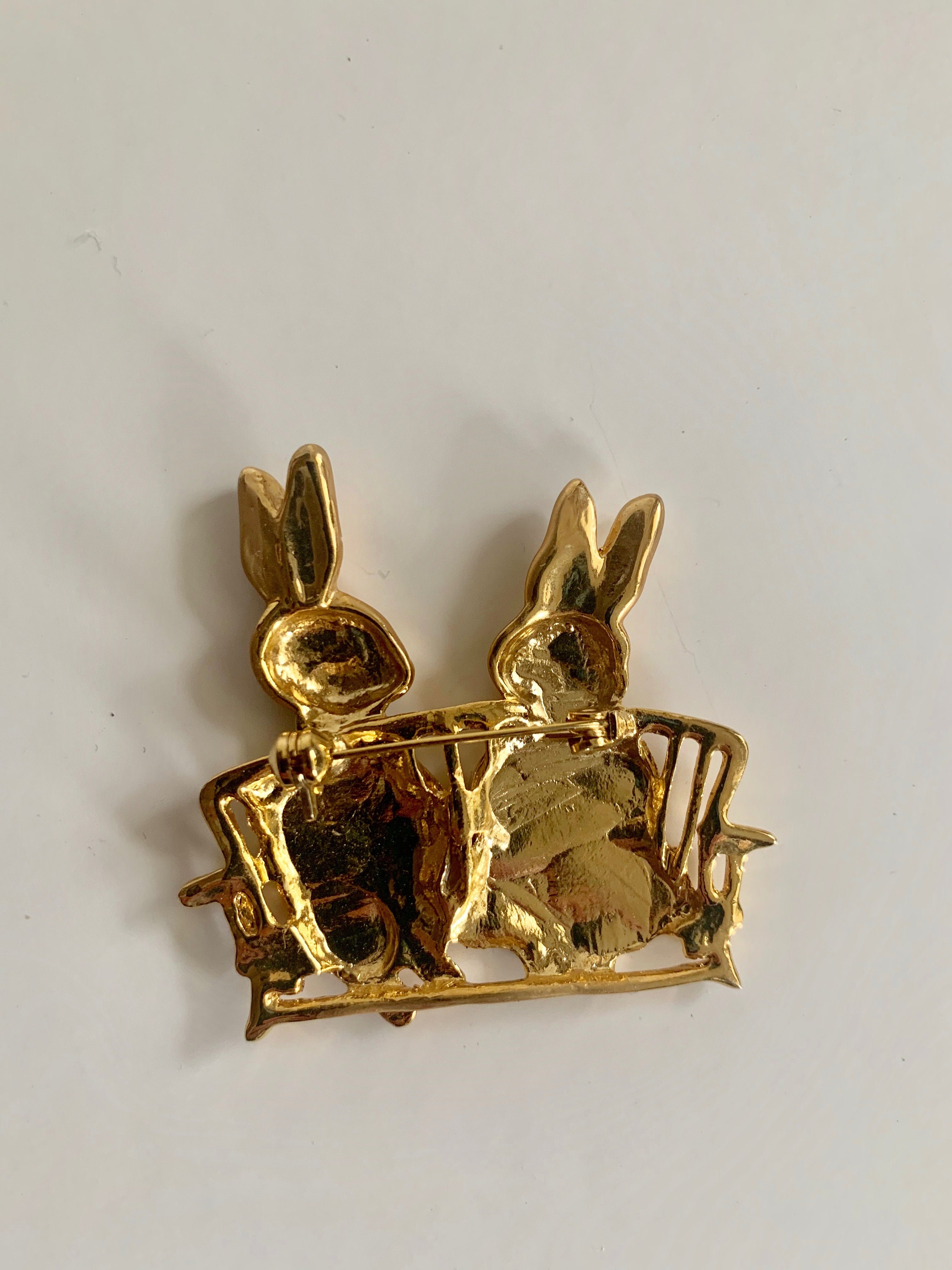Retro Rabbit Brooch Spring Gold Easter - Etsy UK