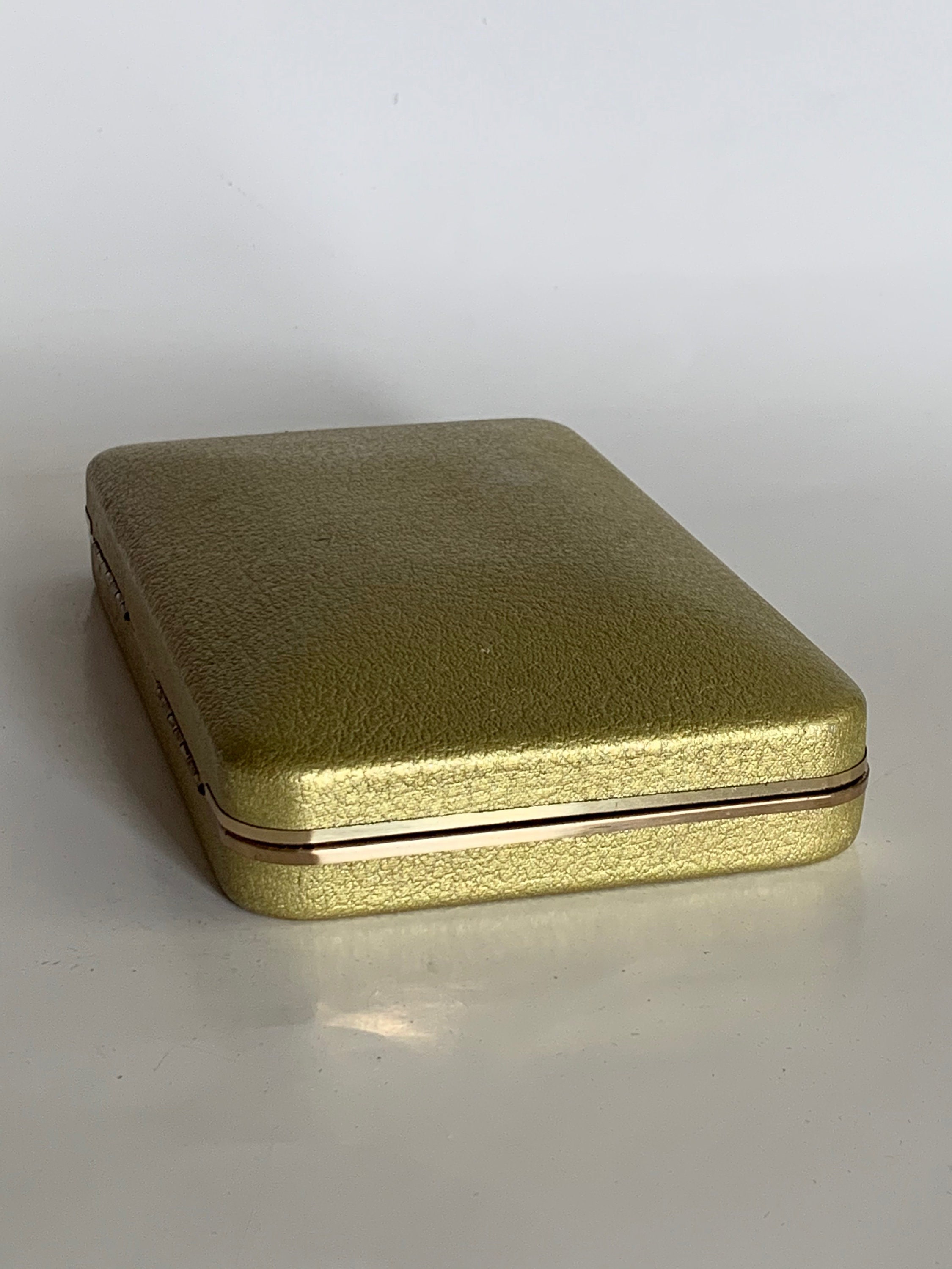 Vintage Gold Hard Case Jewelry Box, Tiny Treasure Organizer - Etsy ...