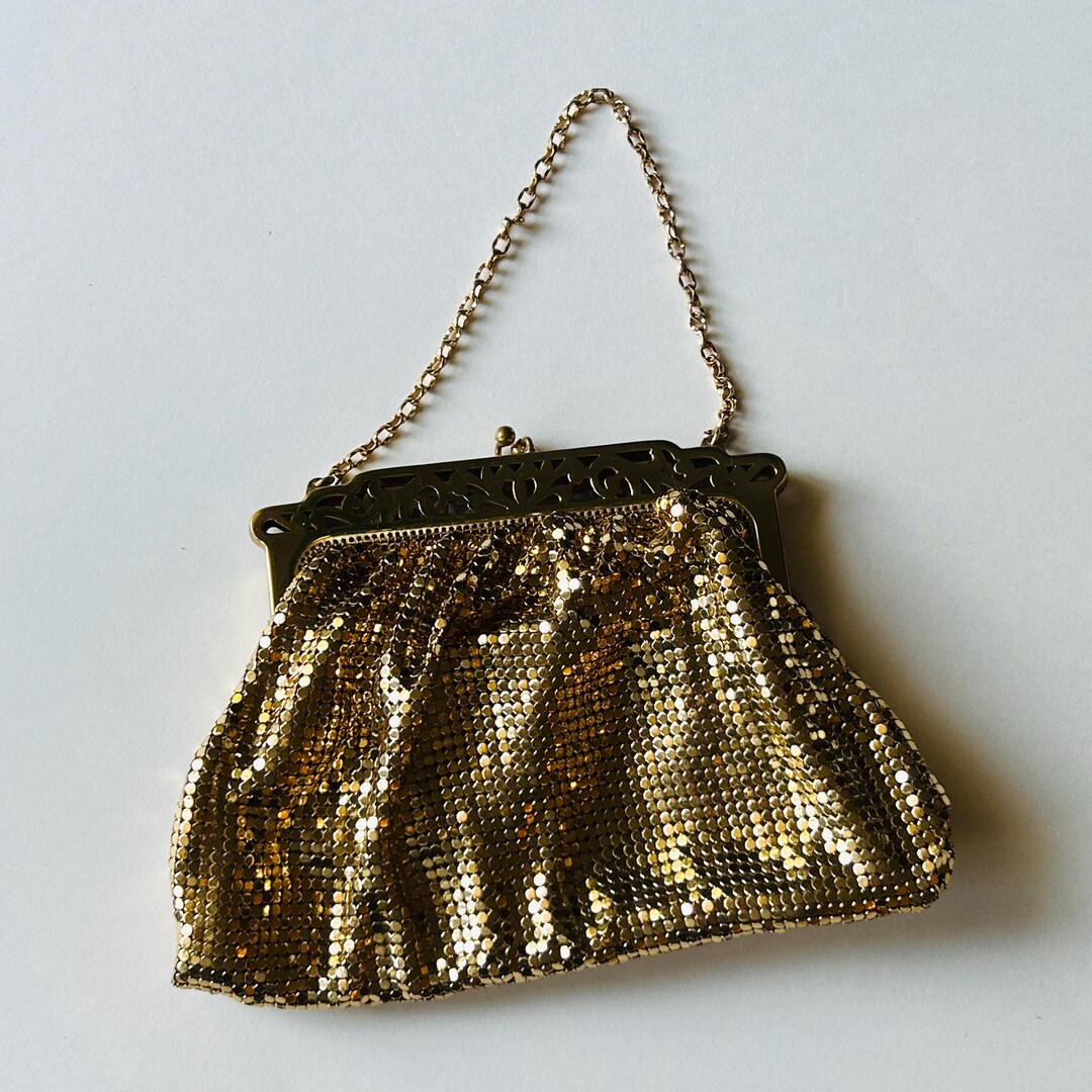 Vintage Whiting and Davis Gold Mesh Evening Bag - Etsy