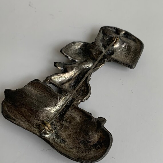 Vintage Silson Hummel Letter to Santa Clause Brooch - Gem