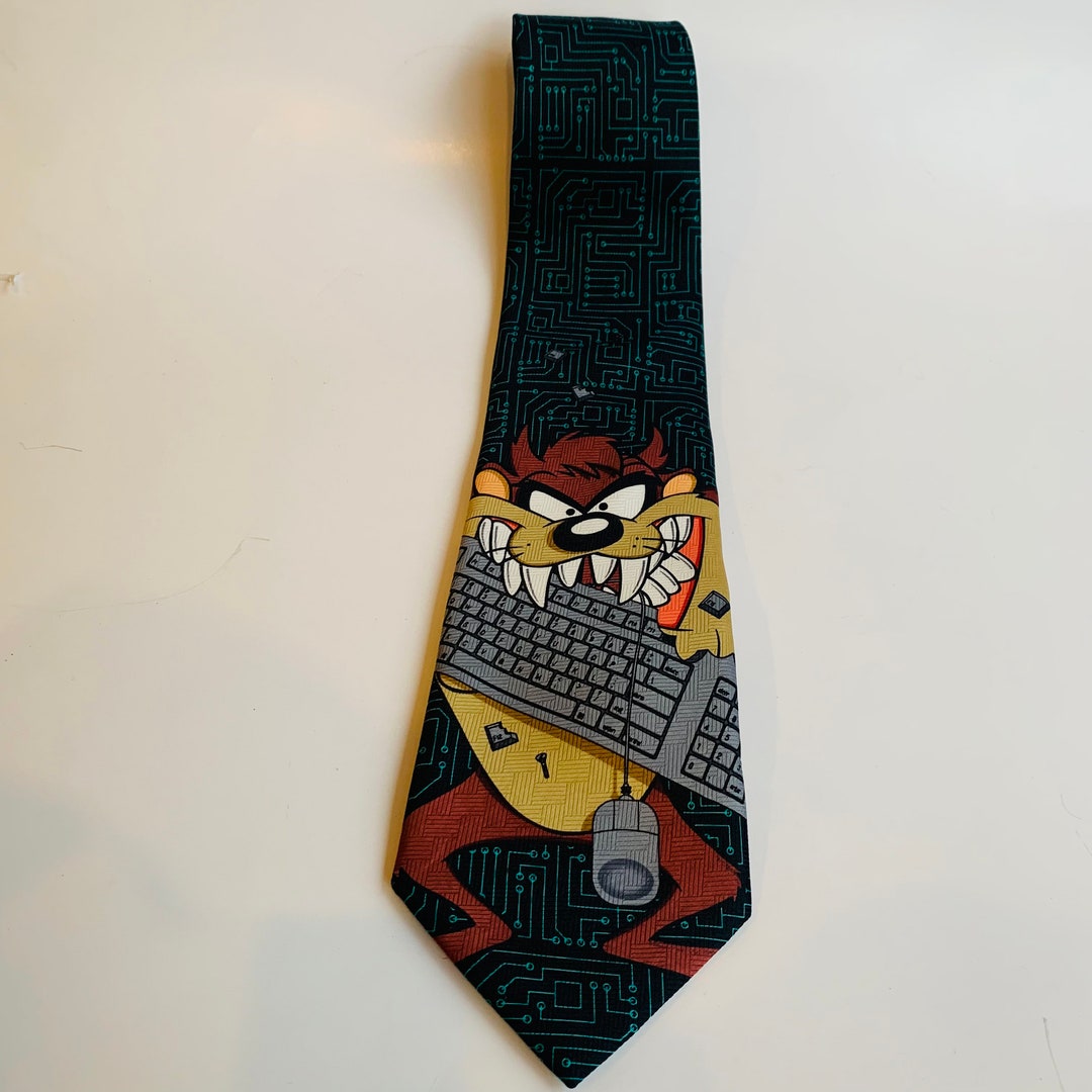 Vintage Looney Tunes, Warner Bros. Taz With a Computer Tie - Etsy