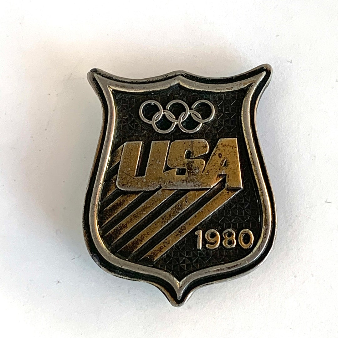 Vintage USA Olympics 1980 Belt Buckle, Shield Shape - Etsy