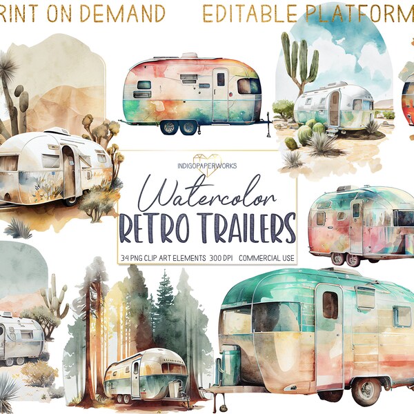 Retro Trailer - Etsy