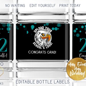 Printable 2023 Graduation Water Bottle Labels Custom - Etsy