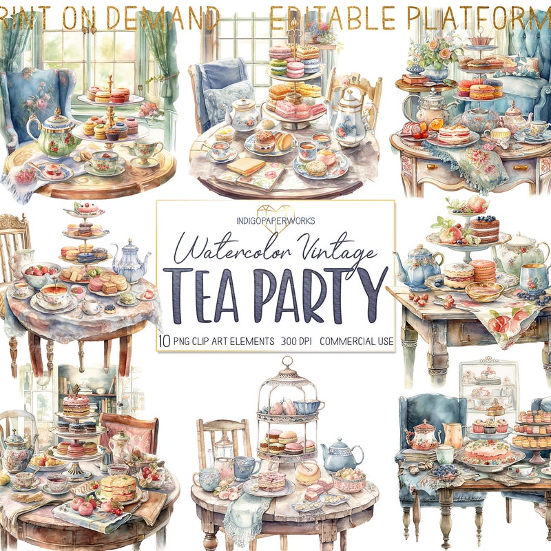 High Tea Clip Art - Etsy