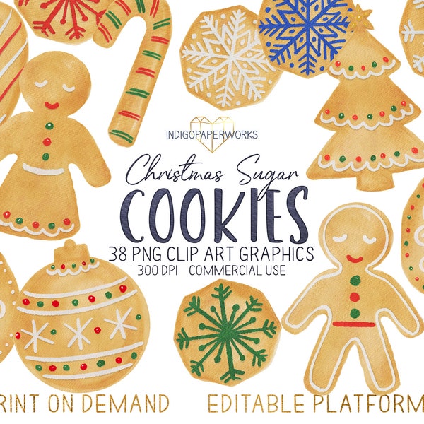 Sugar Cookie Decorated Clipart - Etsy