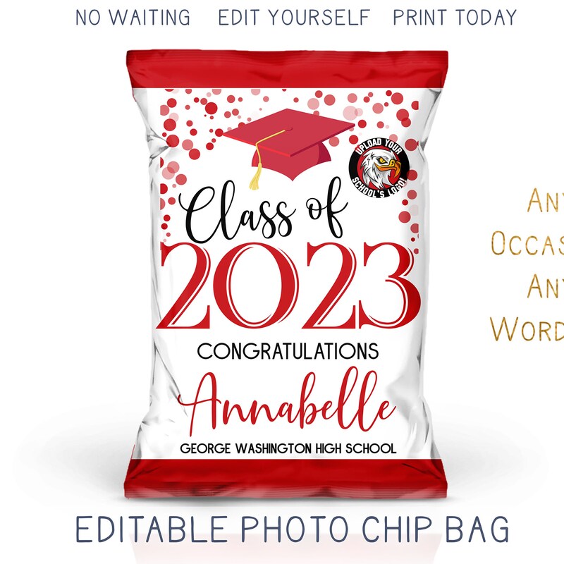 Graduation Chip Bags - Etsy