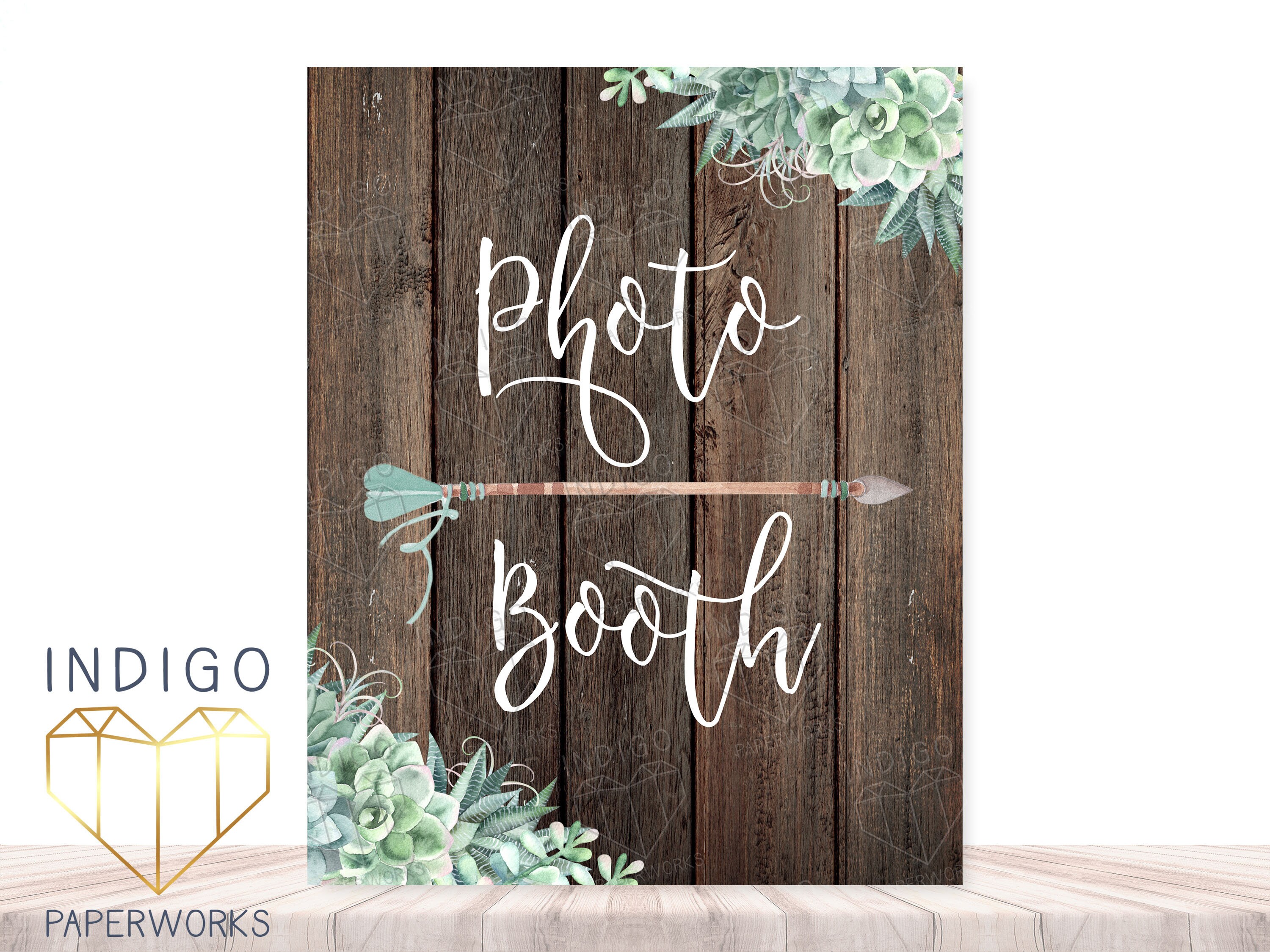 Rustic Succulent Baby Shower Signs Set Printable Boho Oh Deer - Etsy