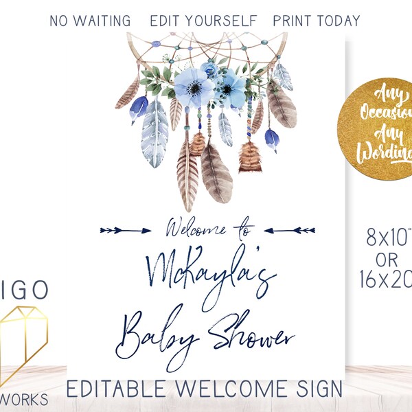 Tribal Boy Baby Shower Signs - Etsy