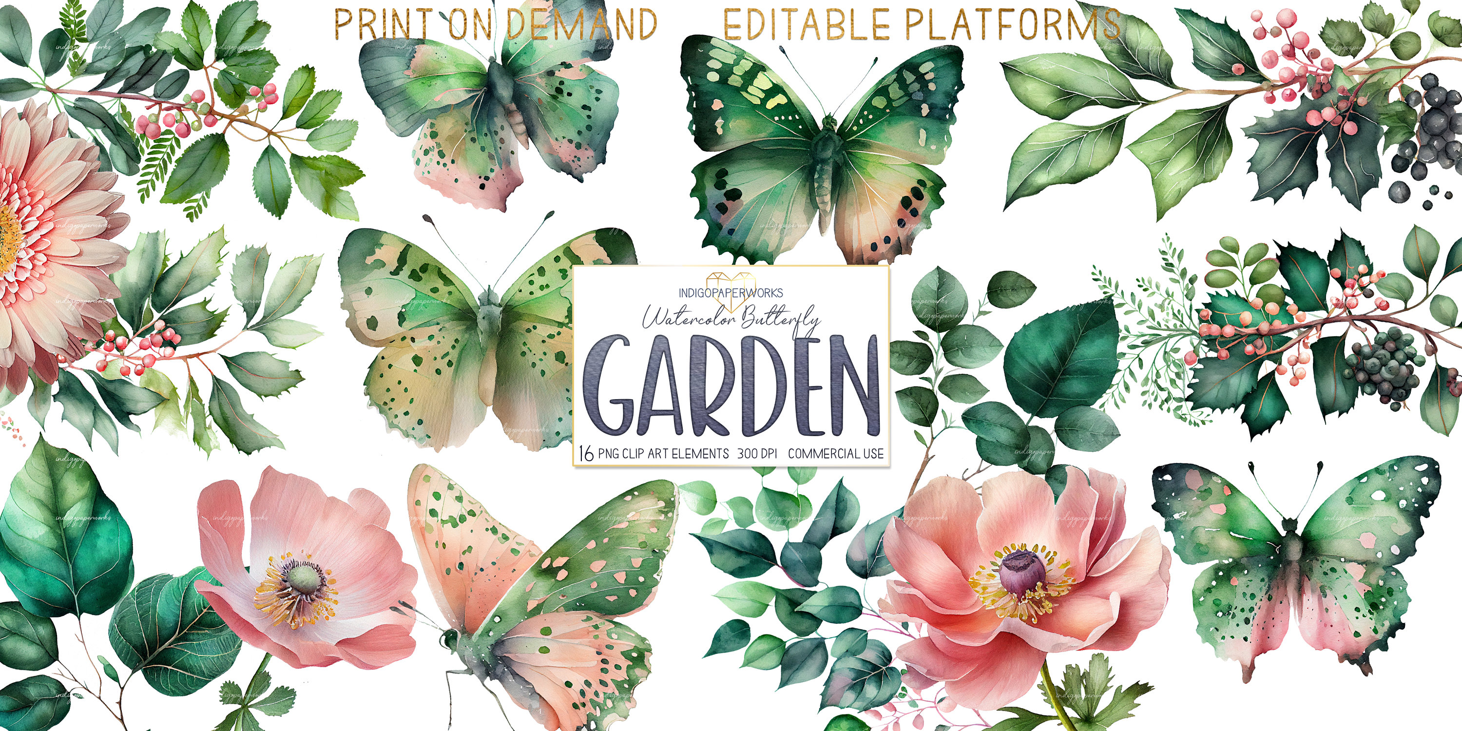 Butterfly Garden Clipart