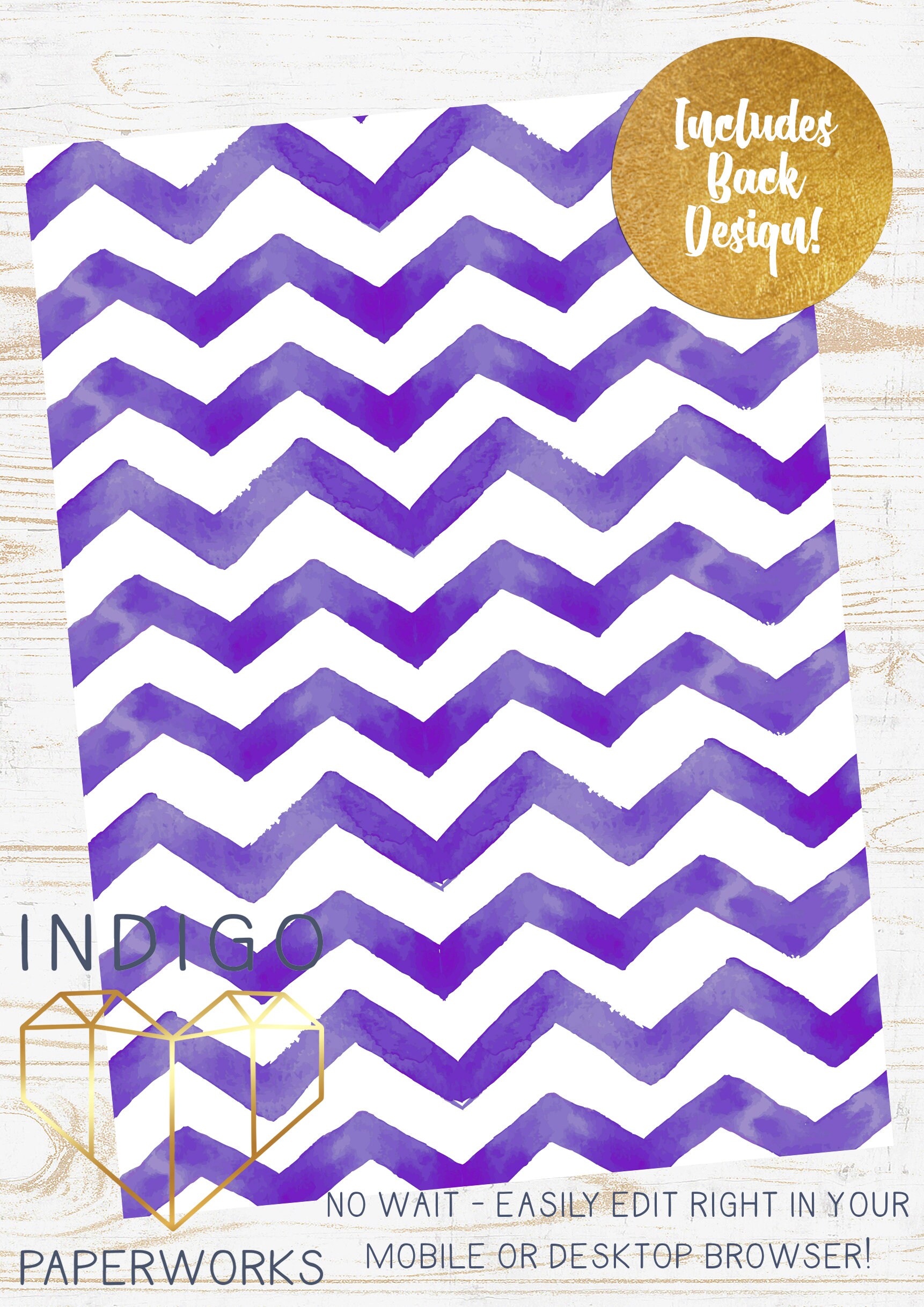 Purple And Gold Chevron Border