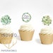 Succulent Cupcake Toppers, Succulent Greenery Birthday Party, Cactus ...