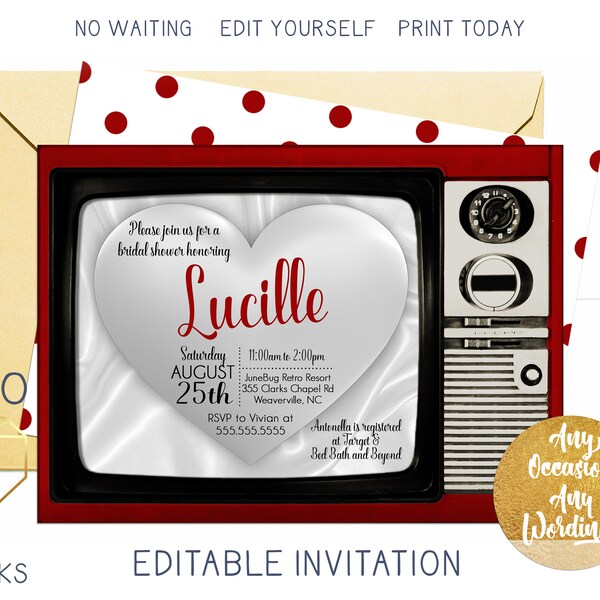 Retro Wedding Invite - Etsy