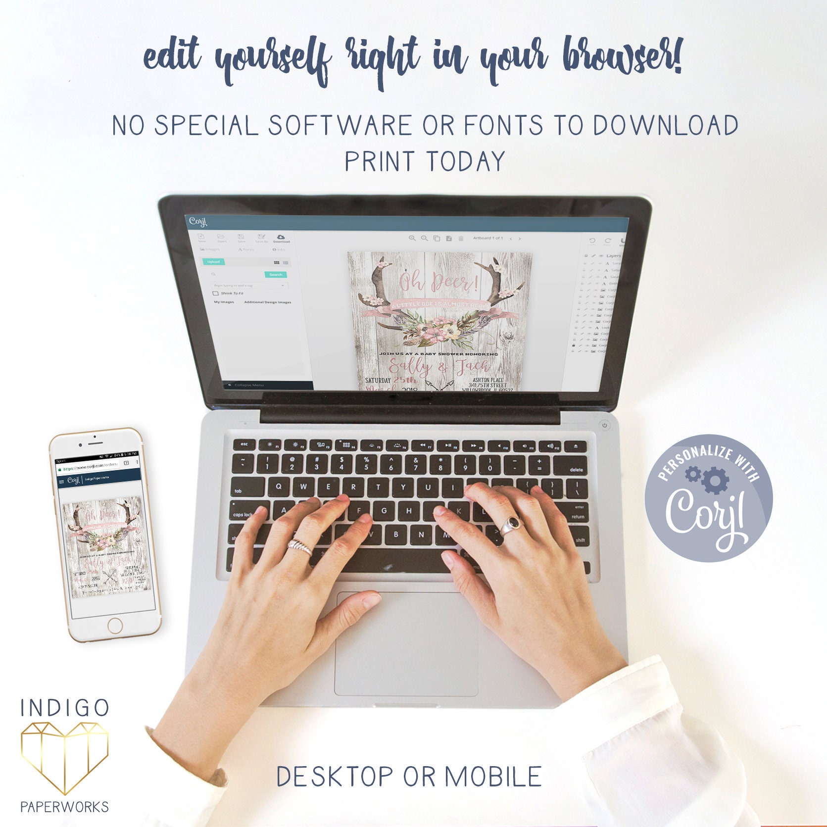 Denim and Diamonds Printable Wine Bottle Label Set Blue Jeans - Etsy