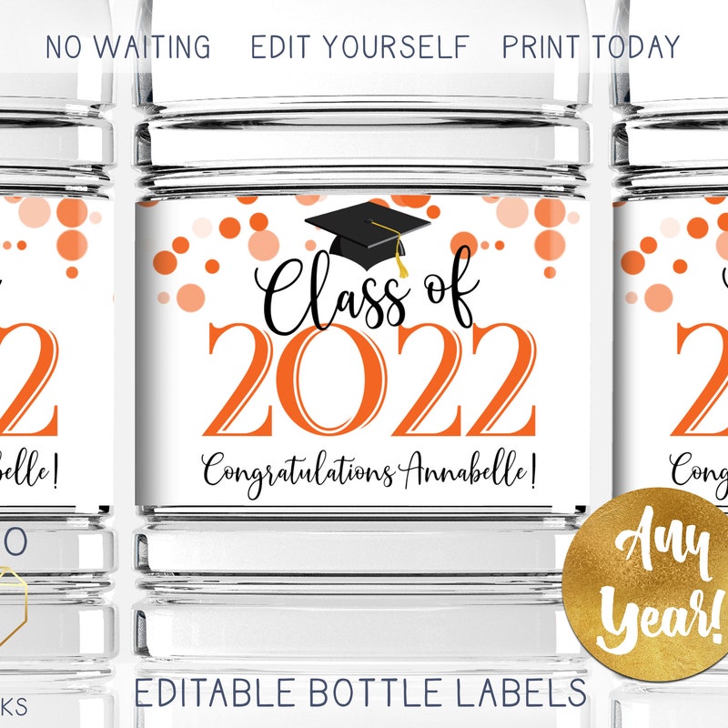 Graduation Water - Etsy