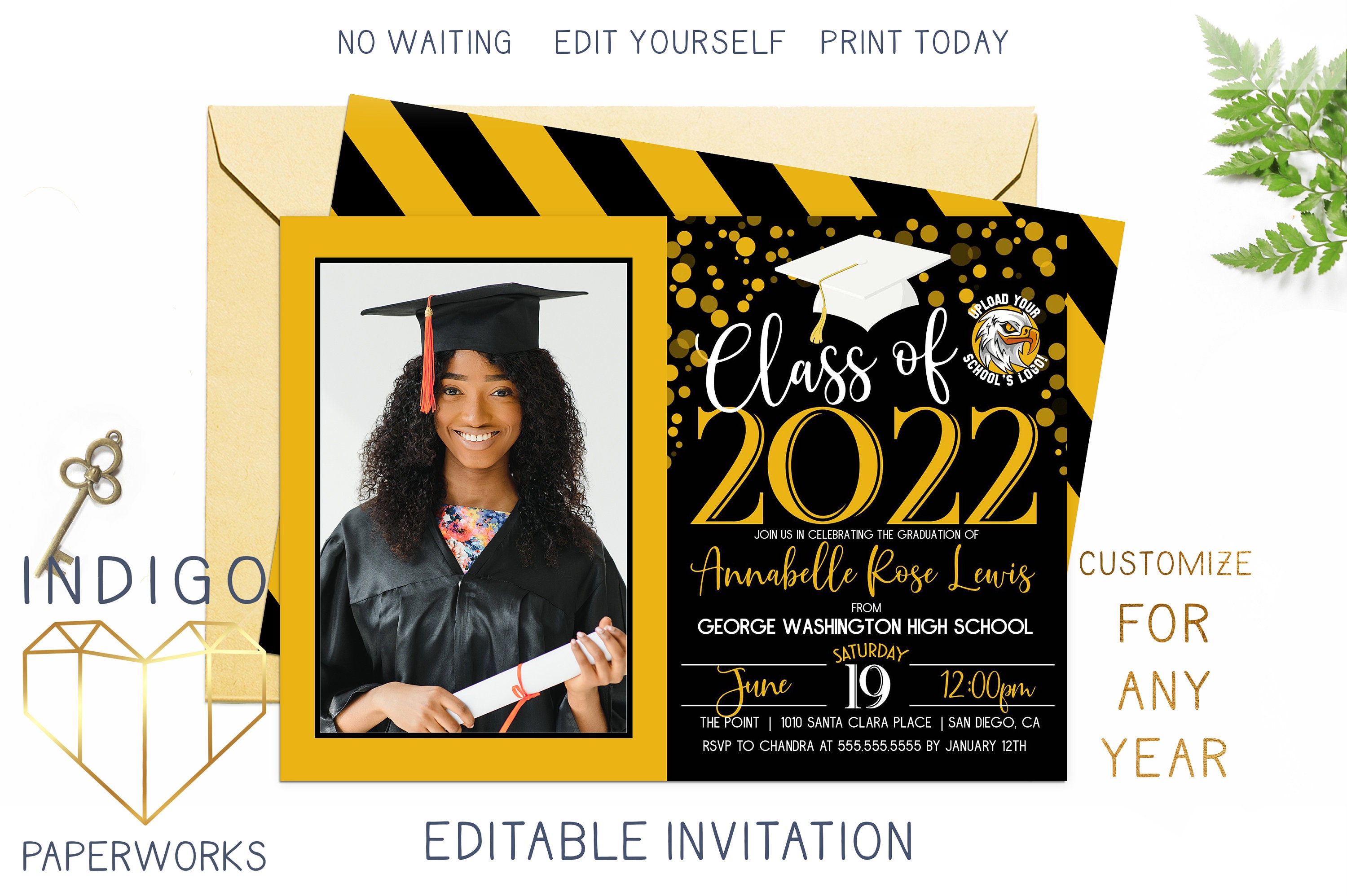 High School Graduation Invitations 2022 Templates