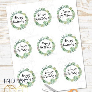 Succulent Cupcake Toppers, Succulent Greenery Birthday Party, Cactus ...