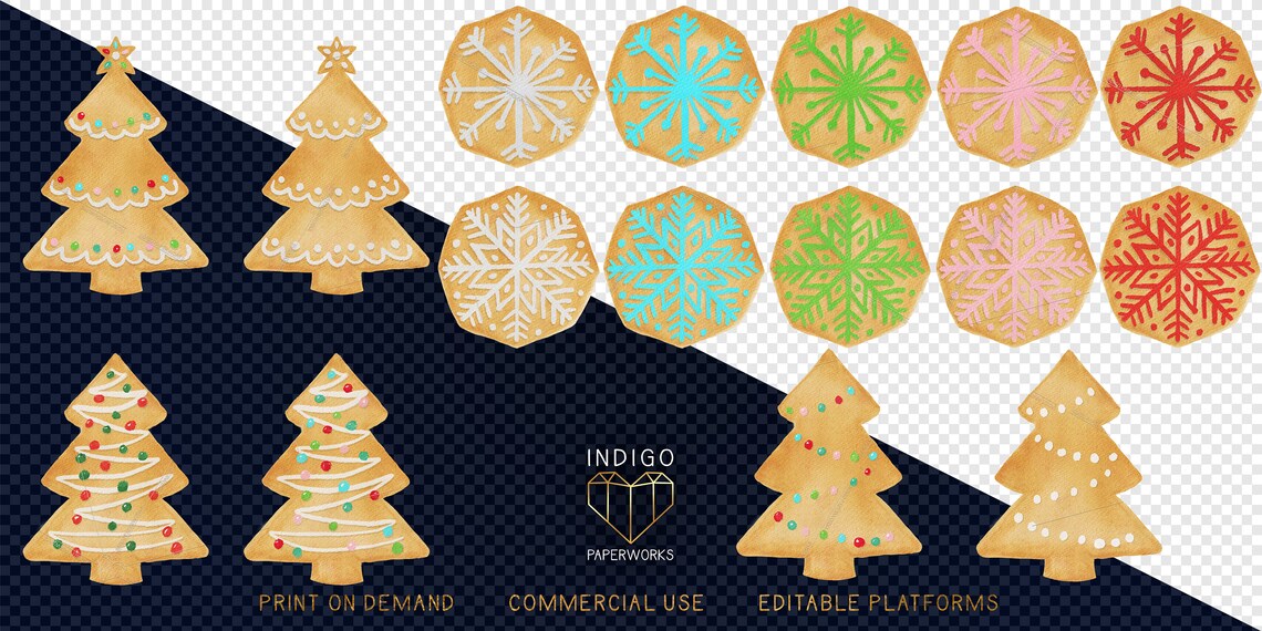 Pastel Sugar Cookies Clipart 36 Cute Hand Painted Watercolor - Etsy