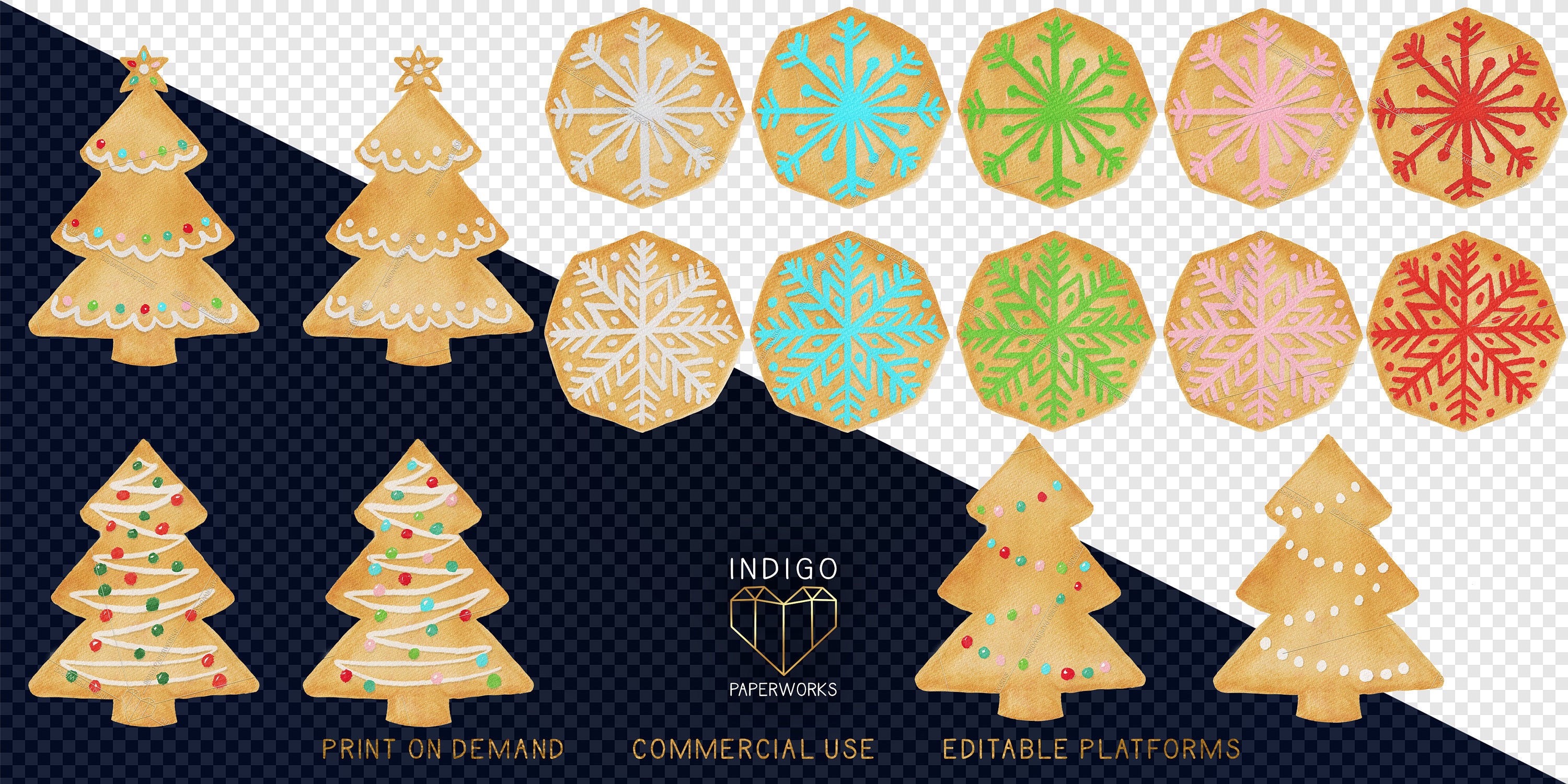 Pastel Sugar Cookies Clipart 36 Cute Hand Painted Watercolor - Etsy