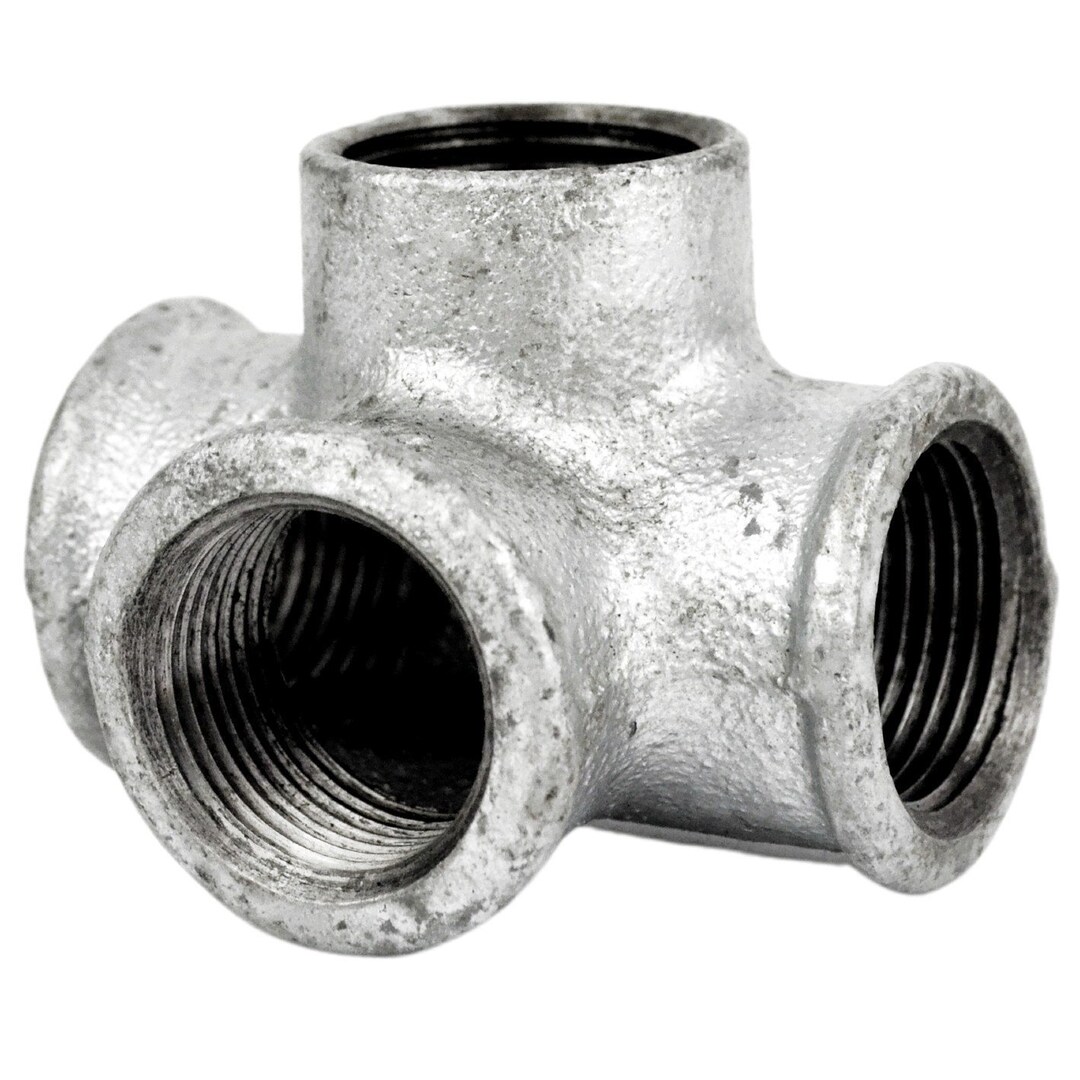 4-way Tee Distributor Galvanized Cast Iron All Sizes - Etsy