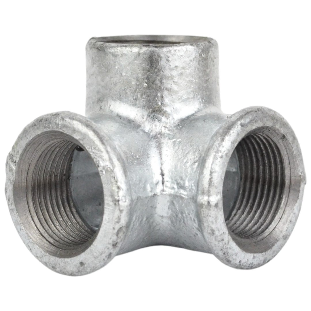 3-way Galvanized Cast Iron Elbow Distributor 15/21mm 1/2'' or 20/27mm 3 ...