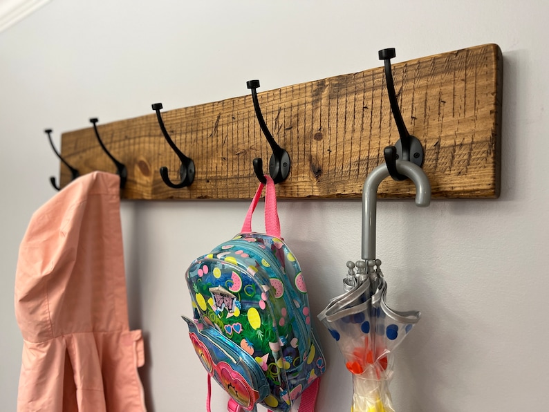 Distressed Farmhouse Rustic Coat Rack - Etsy