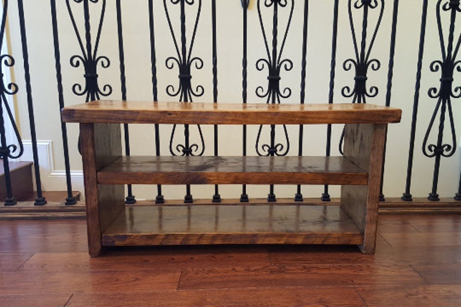 Rustic Shoe Rack and Bench Entryway Shoe Bench - Etsy
