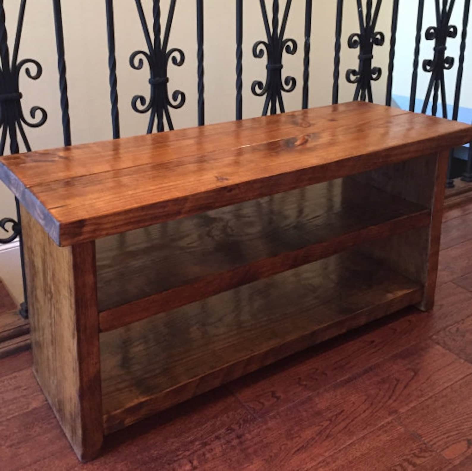 Rustic Shoe Rack and Bench Entryway Shoe Bench - Etsy