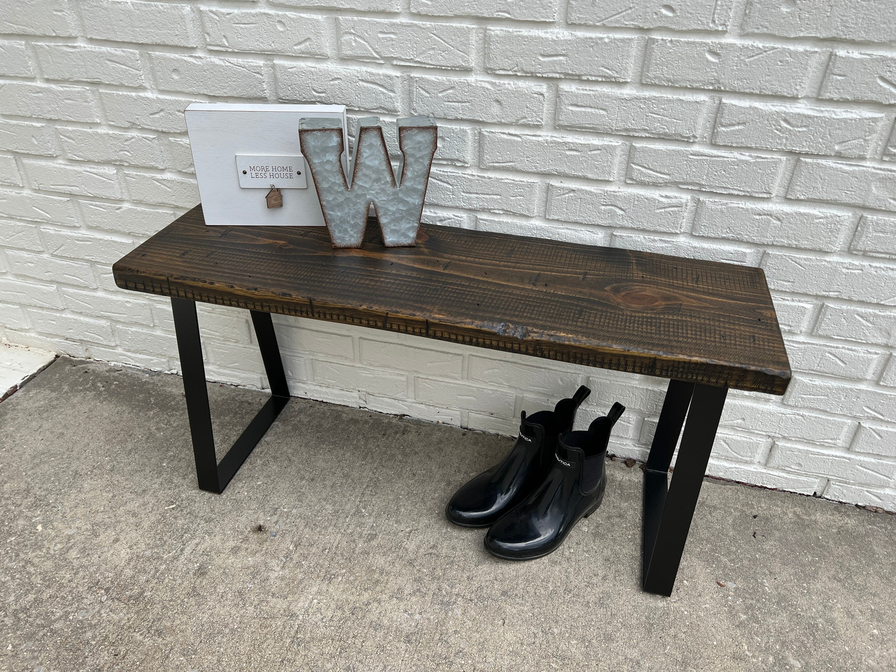 Rustic Outdoor Entryway Bench Farmhouse Shoe Bench Organizer - Etsy