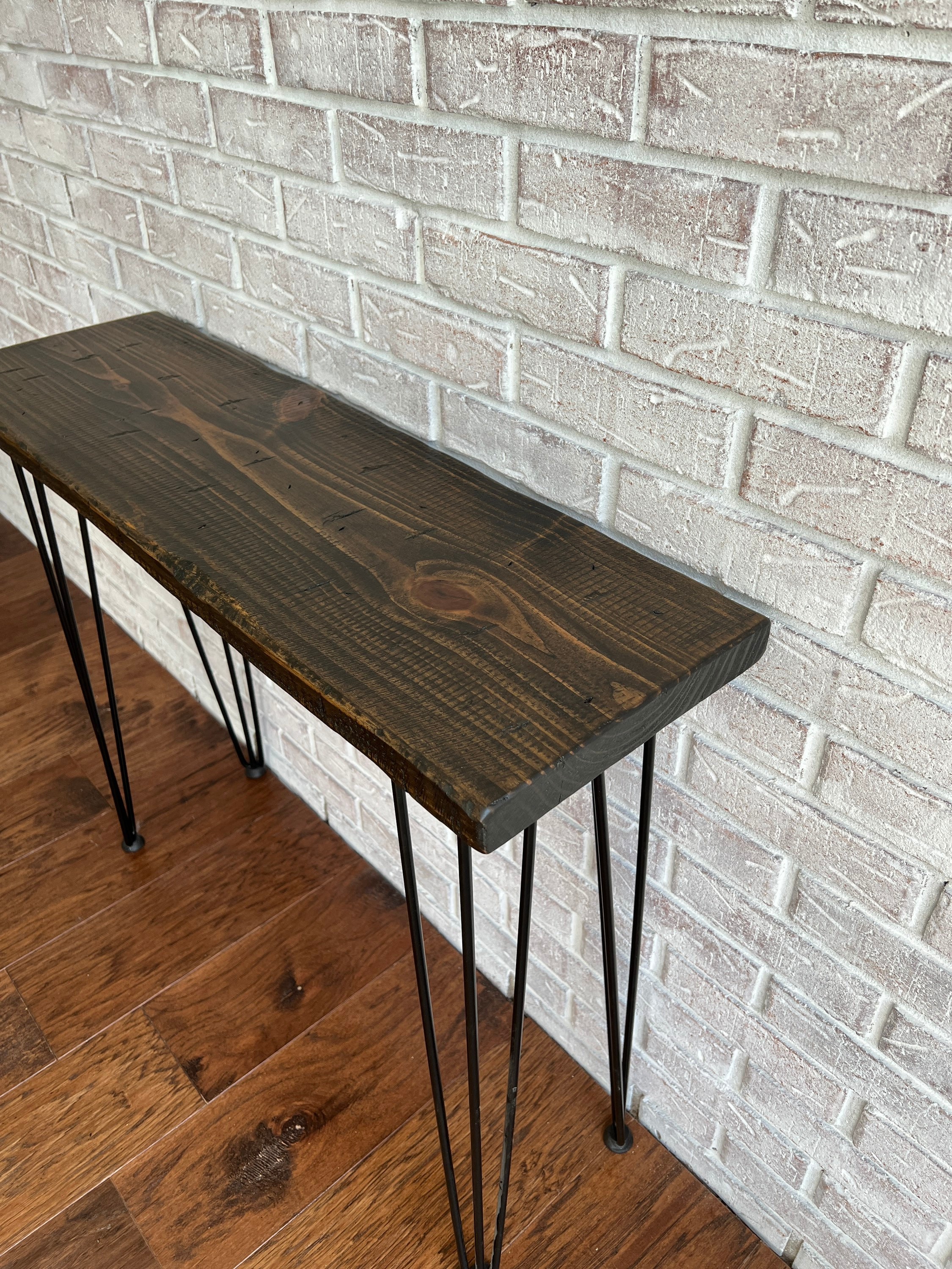 Distressed Entryway Farmhouse Console Table Hairpin Legs - Etsy