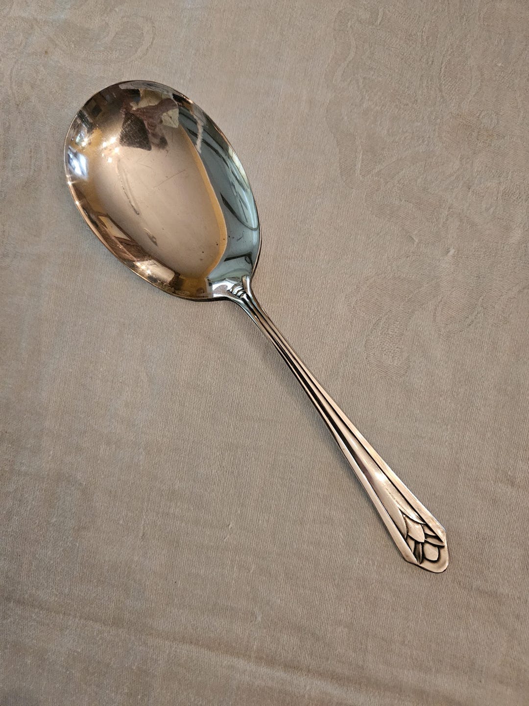 Serving Spoon - Pretty Silver Plate by Winthrop Silver, 1939 ...