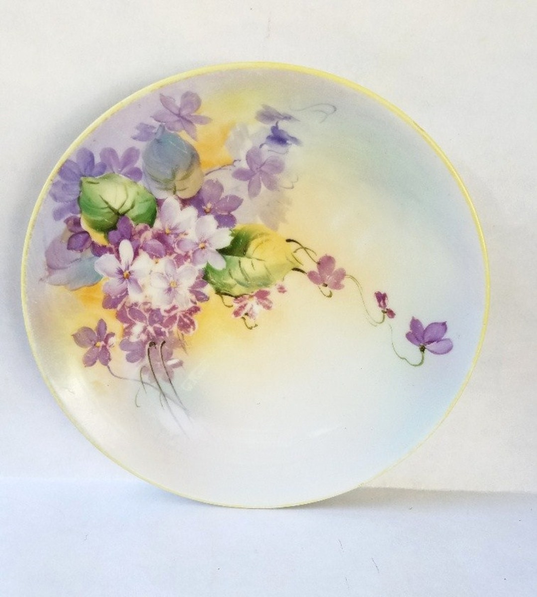 Nippon Hand-painted Violets Plate – C. 1920 – Signed by Artist - Lovely ...