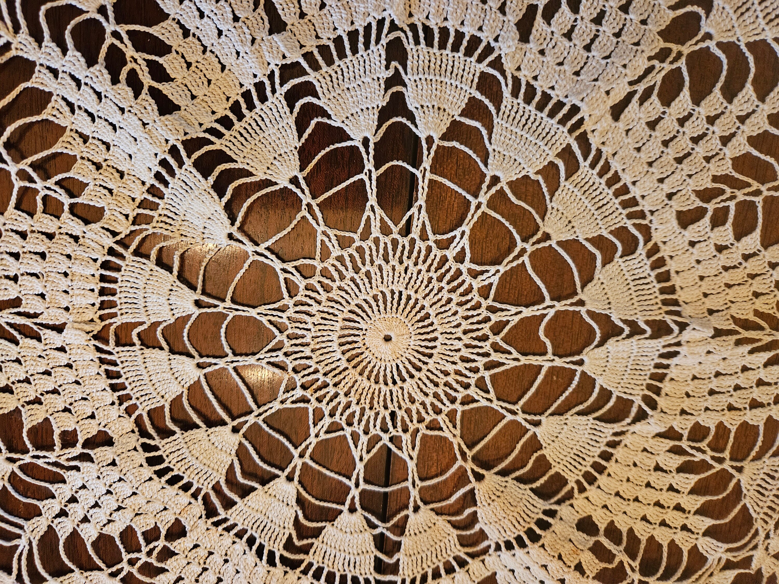 Vintage Crochet Table Centerpiece - 28.5" Sq. Geometric Lace - SHIPS ...