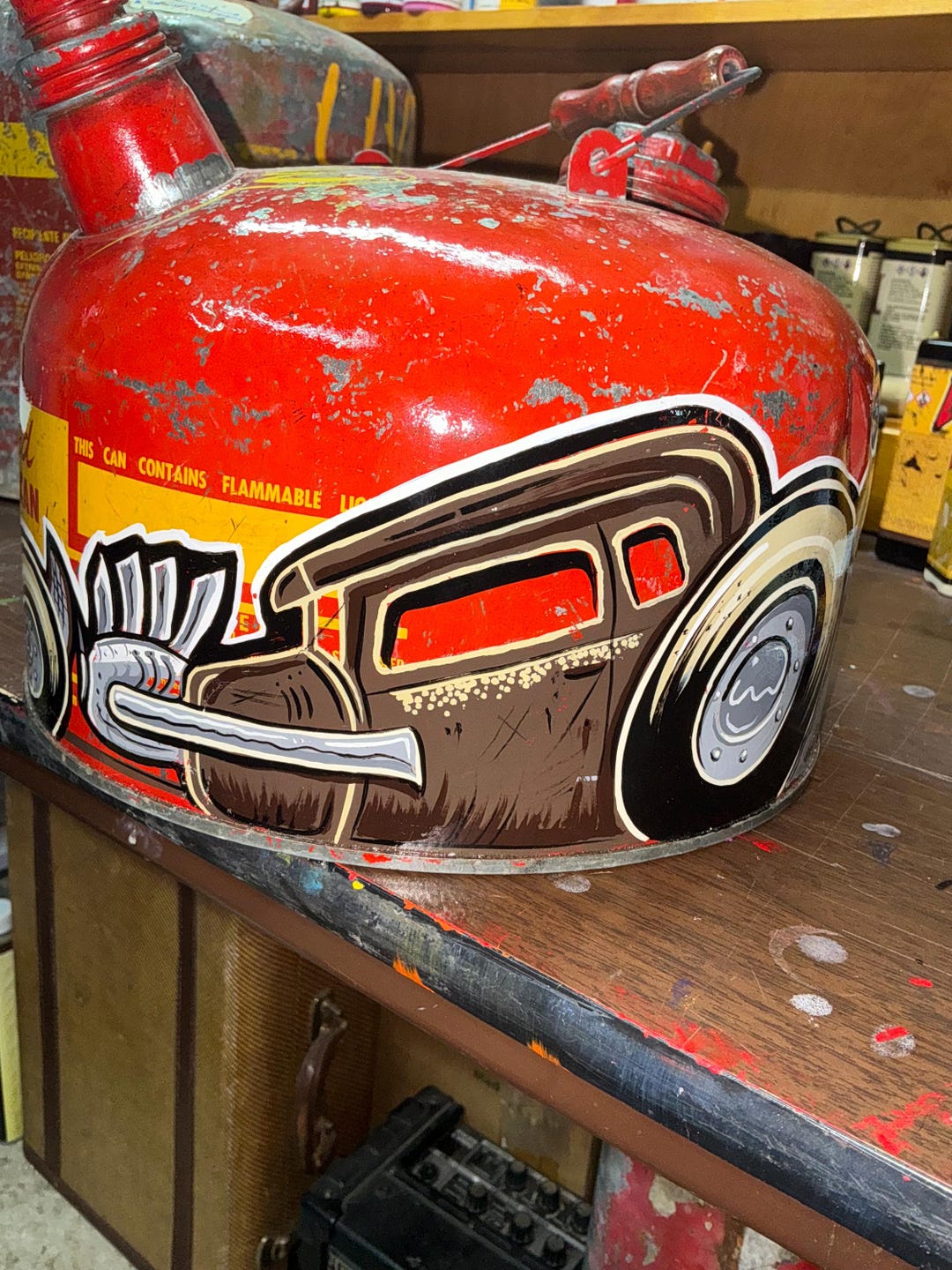 Repurposed Vintage Hand Painted Gas Can. - Etsy