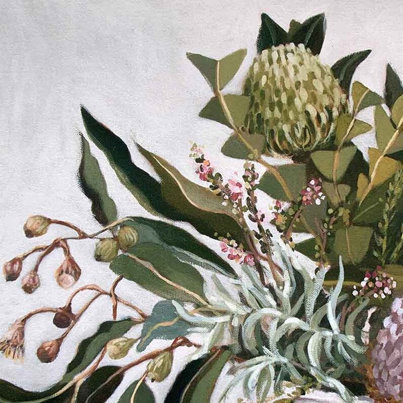 Wild Australian Bouquet Still Life // Native Floral Art Print | Etsy