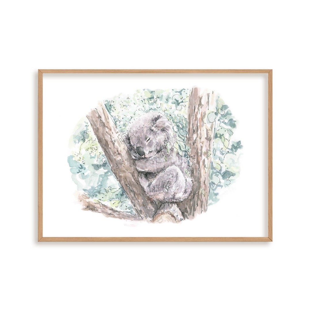 Koala Art Print // Australian Wildlife Print, Koala Bear Print, Nursery ...