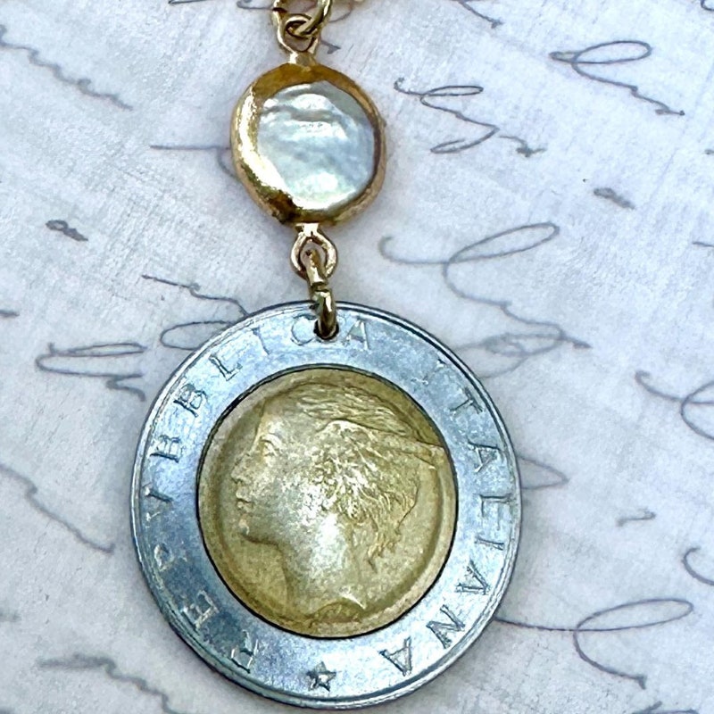 Italy Coin Necklace - Etsy