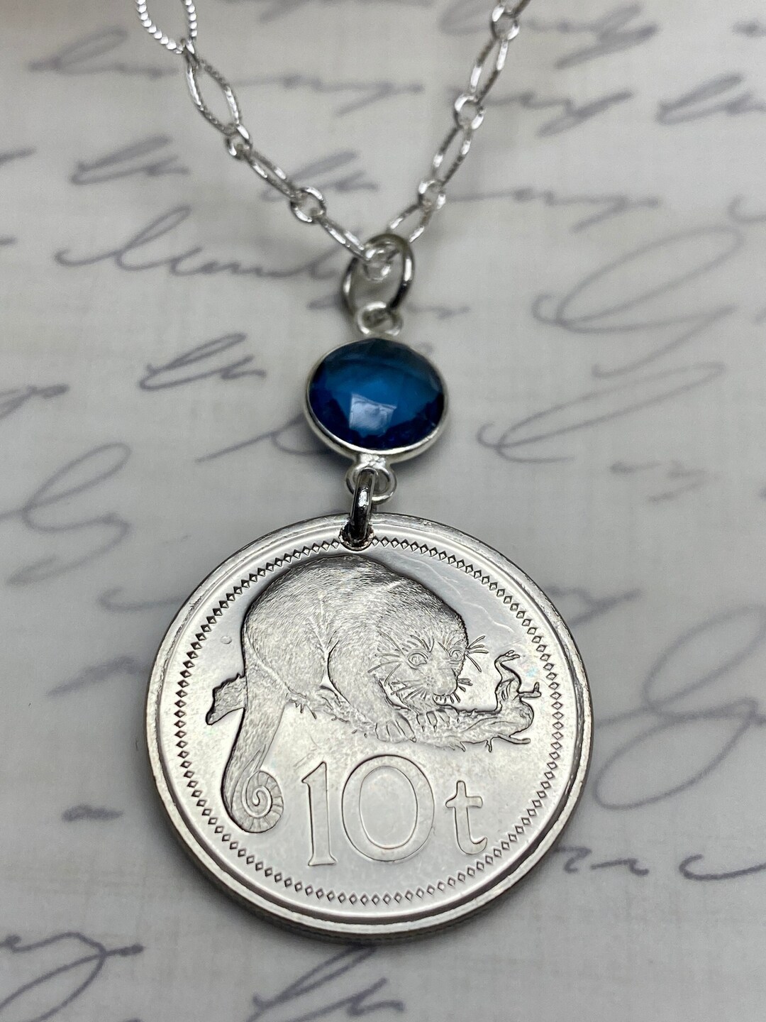 2005 Papua New Guinea 10 Toea Coin Necklace Pendant. Spotted Cuscus ...