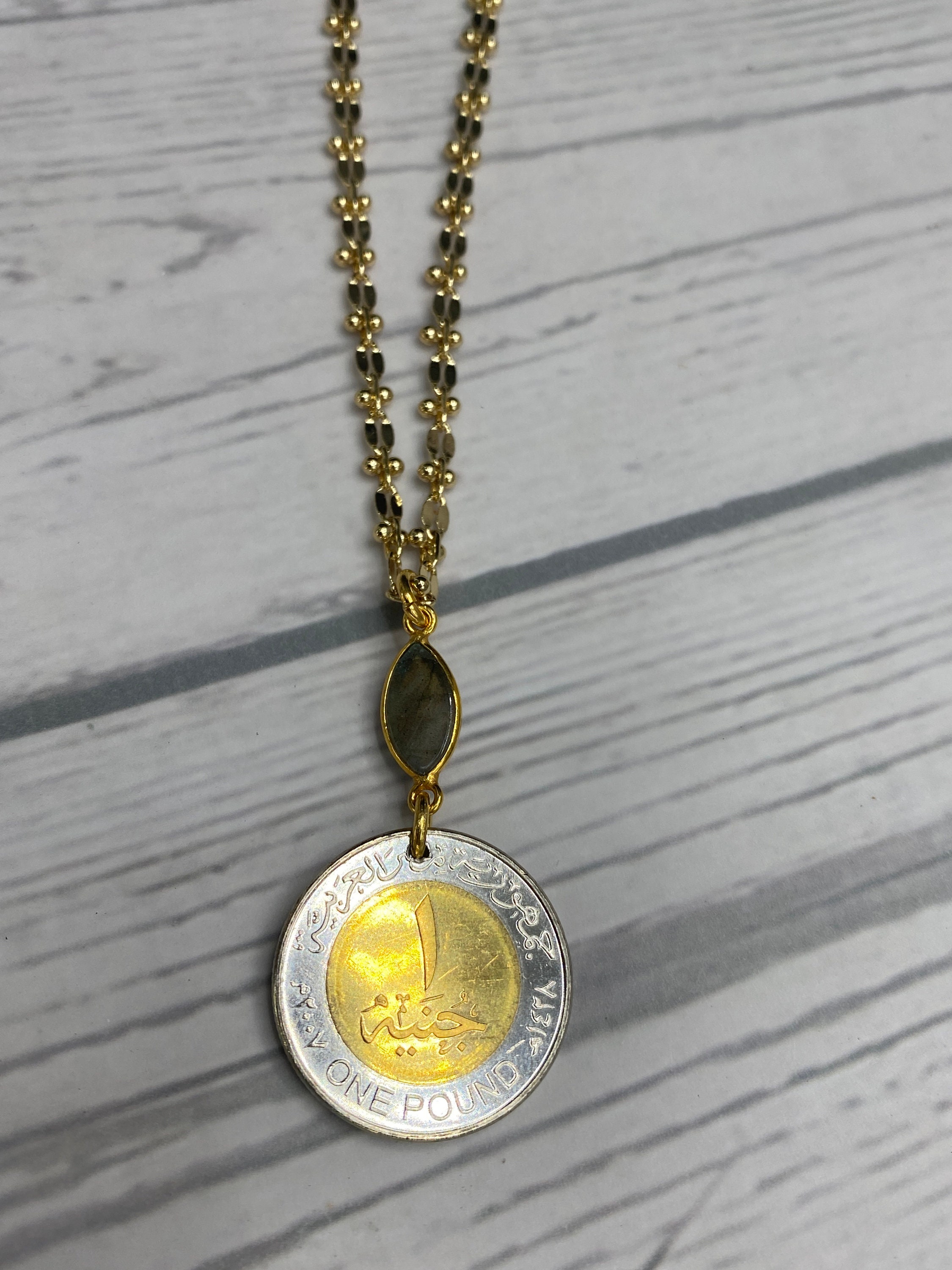 Egypt 1 Pound Coin Necklace. King Tut. Tutankhamun. Egyptian | Etsy