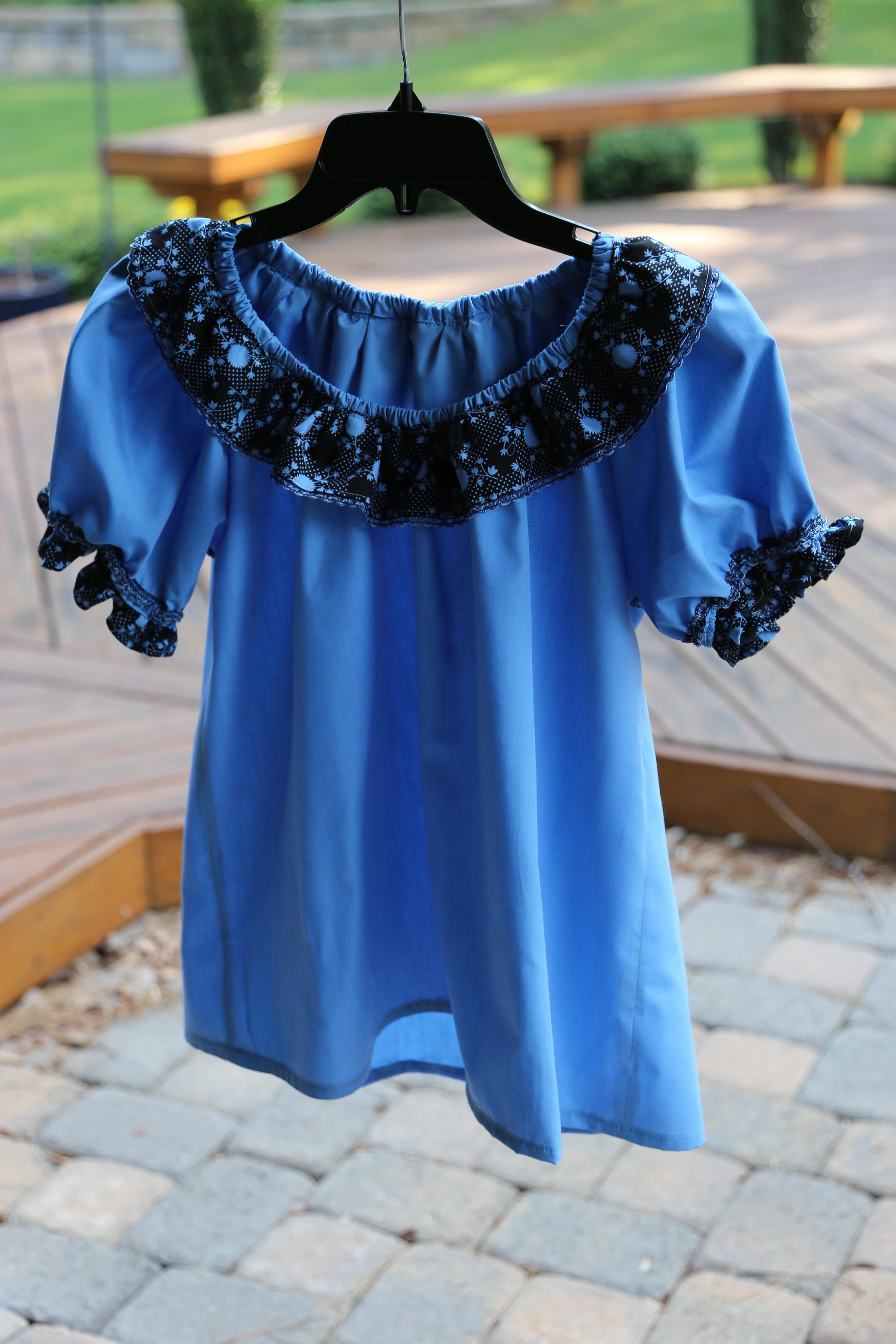 Made to Order Square Dance Costume; Ruffled Skirt and Blouse in Misses ...