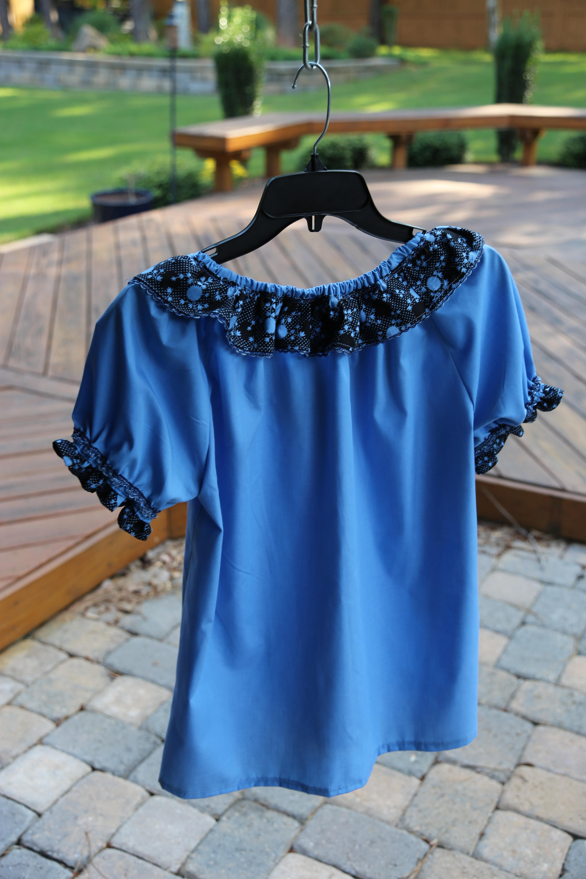 Made to Order Square Dance Costume; Ruffled Skirt and Blouse in Misses ...