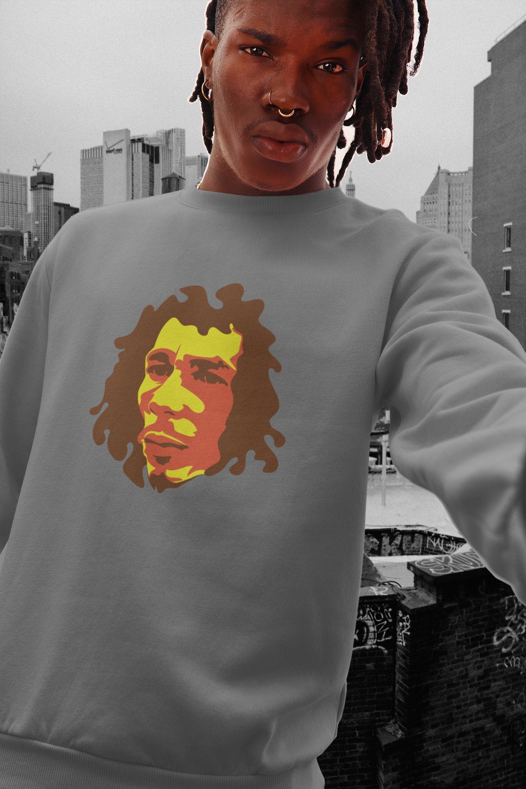 Sudadera Bob Marley Sudadera Reggae Hip Hop de los 90 - Etsy España