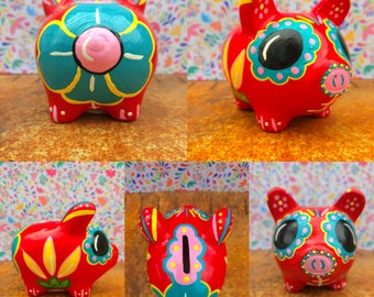 Vintage Mexican Pottery Piggy Bank Coin Bank - Etsy