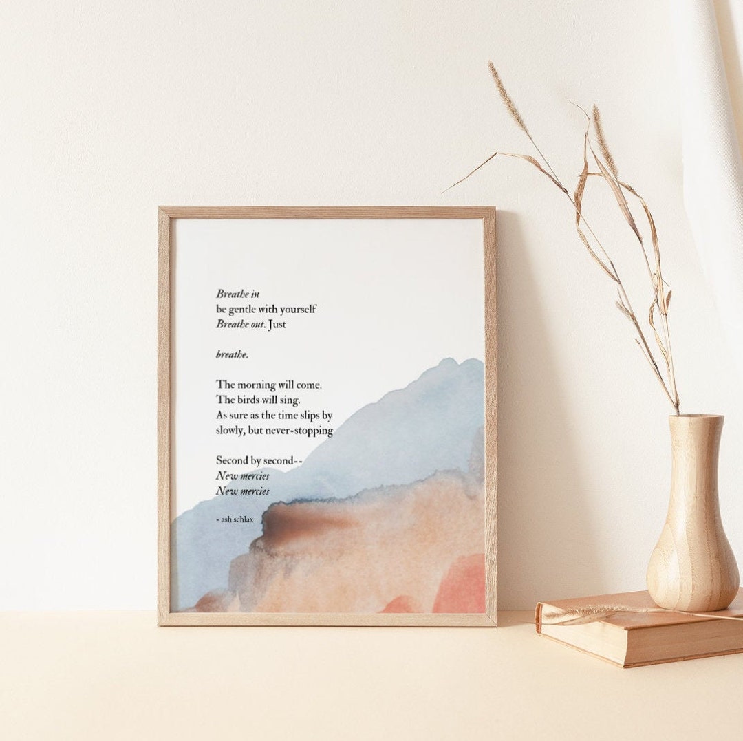 New Mercies Poetry Wall Art Encouragement Poem Poetry - Etsy