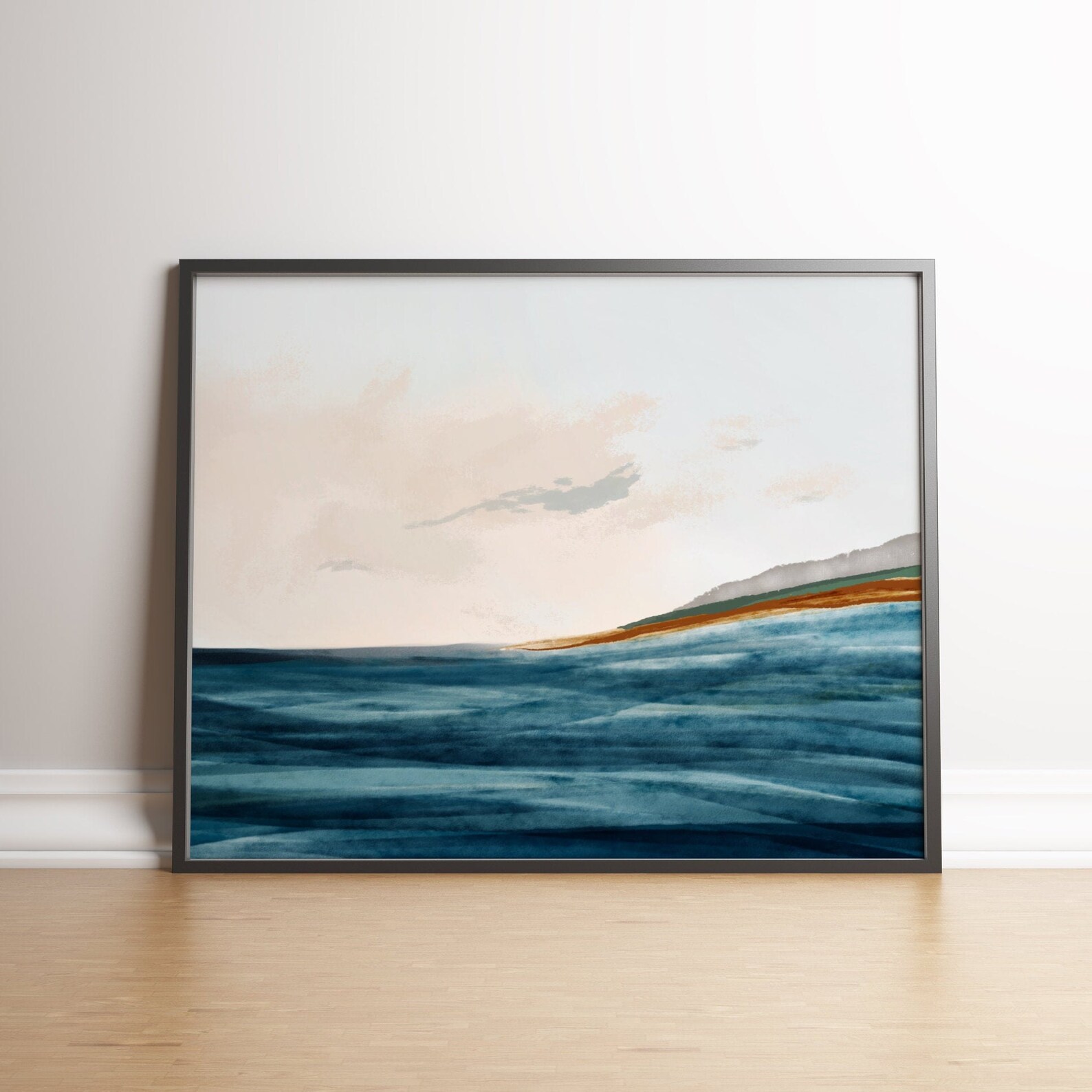 The Ocean Abstract Landscape Ocean Art Print Christmas - Etsy