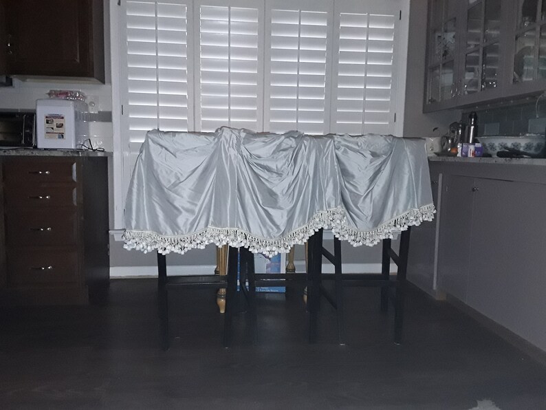 2 Each Medium Blue Silk Shantung Lined Swag Window Treatment - Etsy