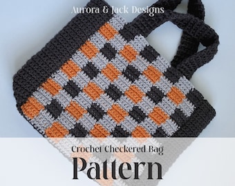 Checkered Crochet Bag Pattern - Etsy