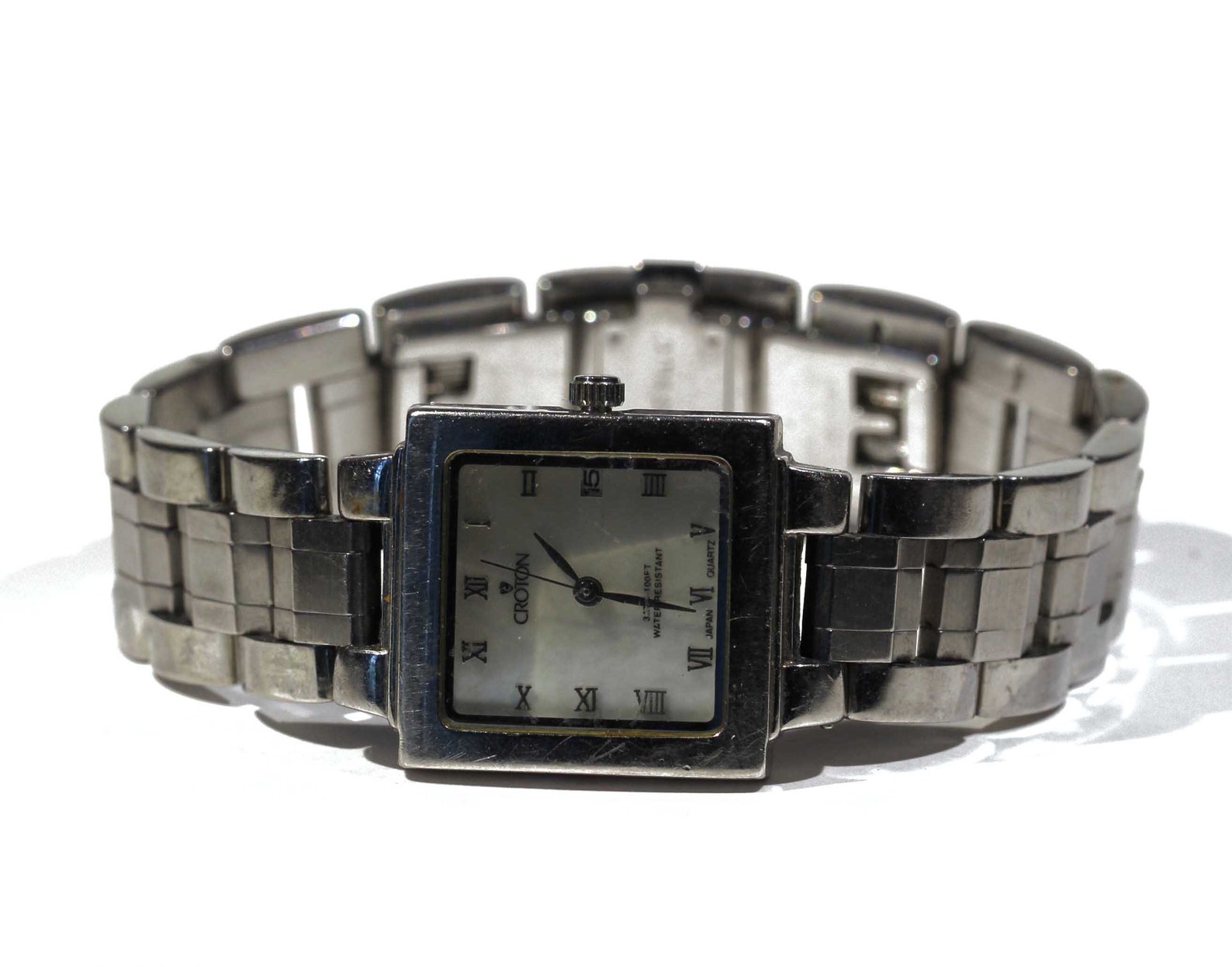 Vintage Croton Japan Quartz Water Resistant Stainless Steel Rectangular ...