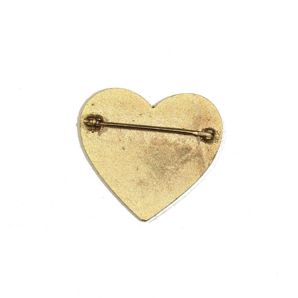 Vintage WM Monogram Heart Shaped Goldtone Brooch Pin - Etsy