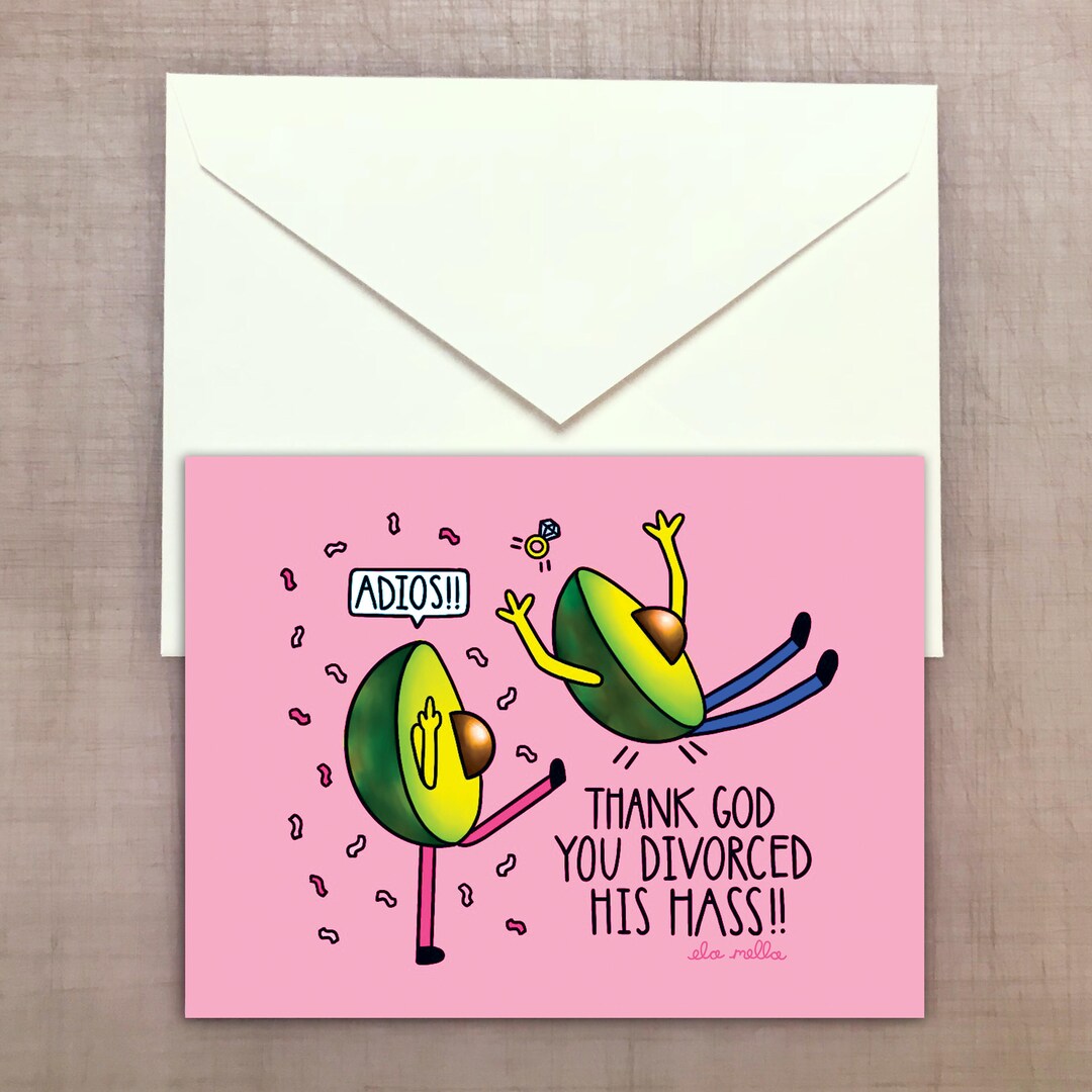 Adios! - Avocado Divorce Greeting Card - Etsy